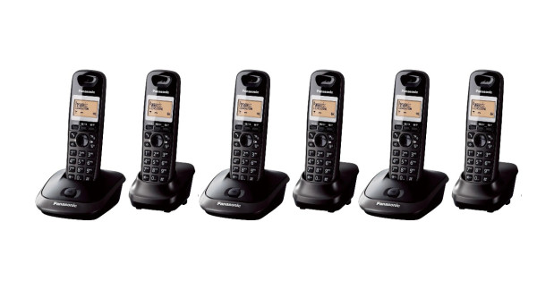 Set telefon fara fir DECT Panasonic cu 6 receptoare, 3buc KX-TG2512FXT